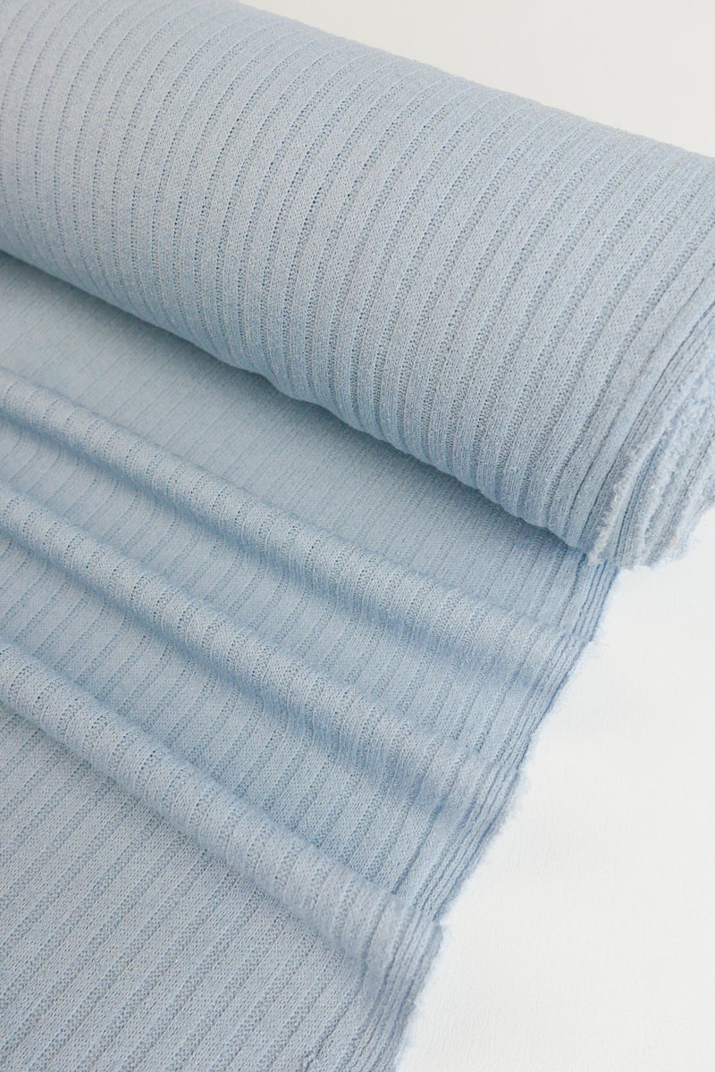 Australian Wide Rib Knit | Powder Blue – Drapers Fabrics